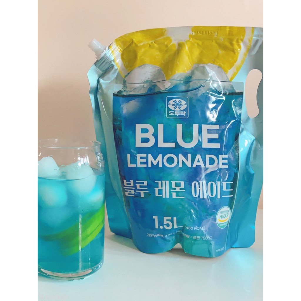 即飲藍檸檬紅茶飲料濃縮桃子1.5L韓國原裝進口YEM冰紅茶袋裝 | 蝦皮購物