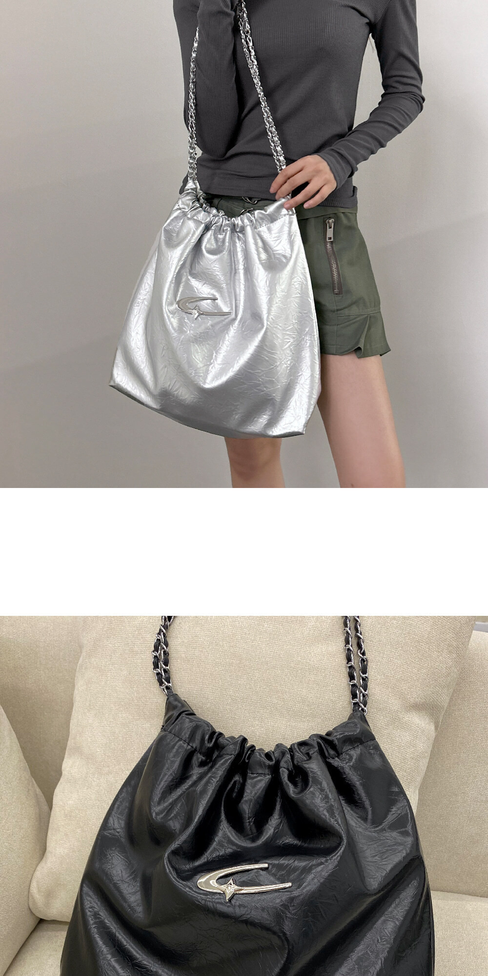 Codibook｜韓國 ondeed 鏈條束口包包[預購]肩背包 托特包 女裝 | 蝦皮購物