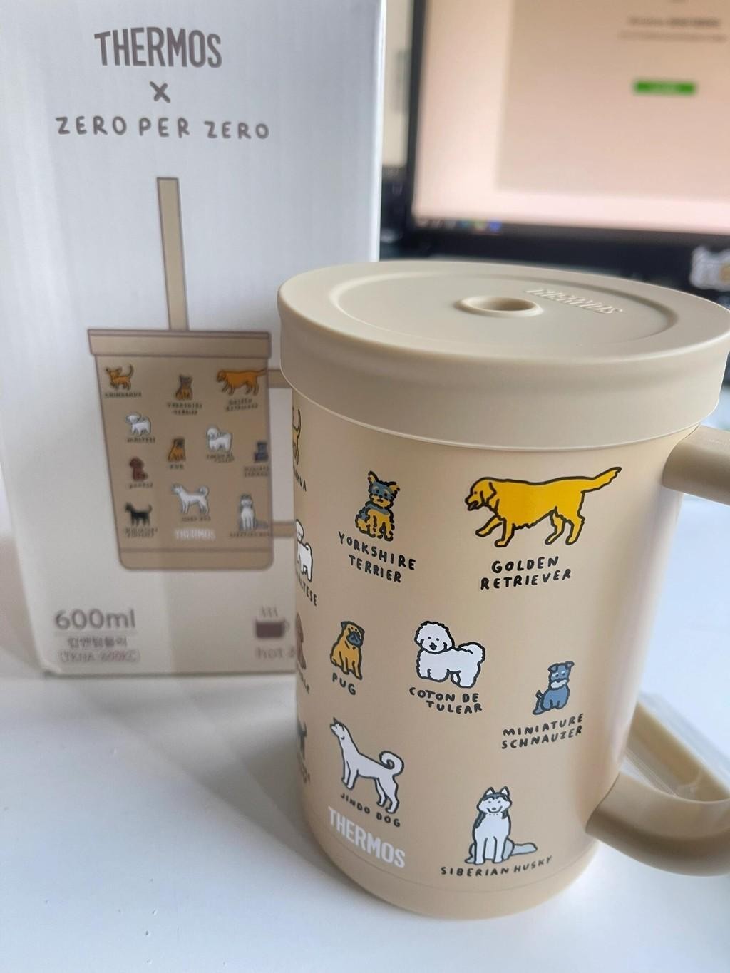 預購｜2024🇰🇷膳魔師聯名款｜狗狗吸管杯｜Zero Per Zero x THERMOS｜保冷保熱｜600ml | 蝦皮購物
