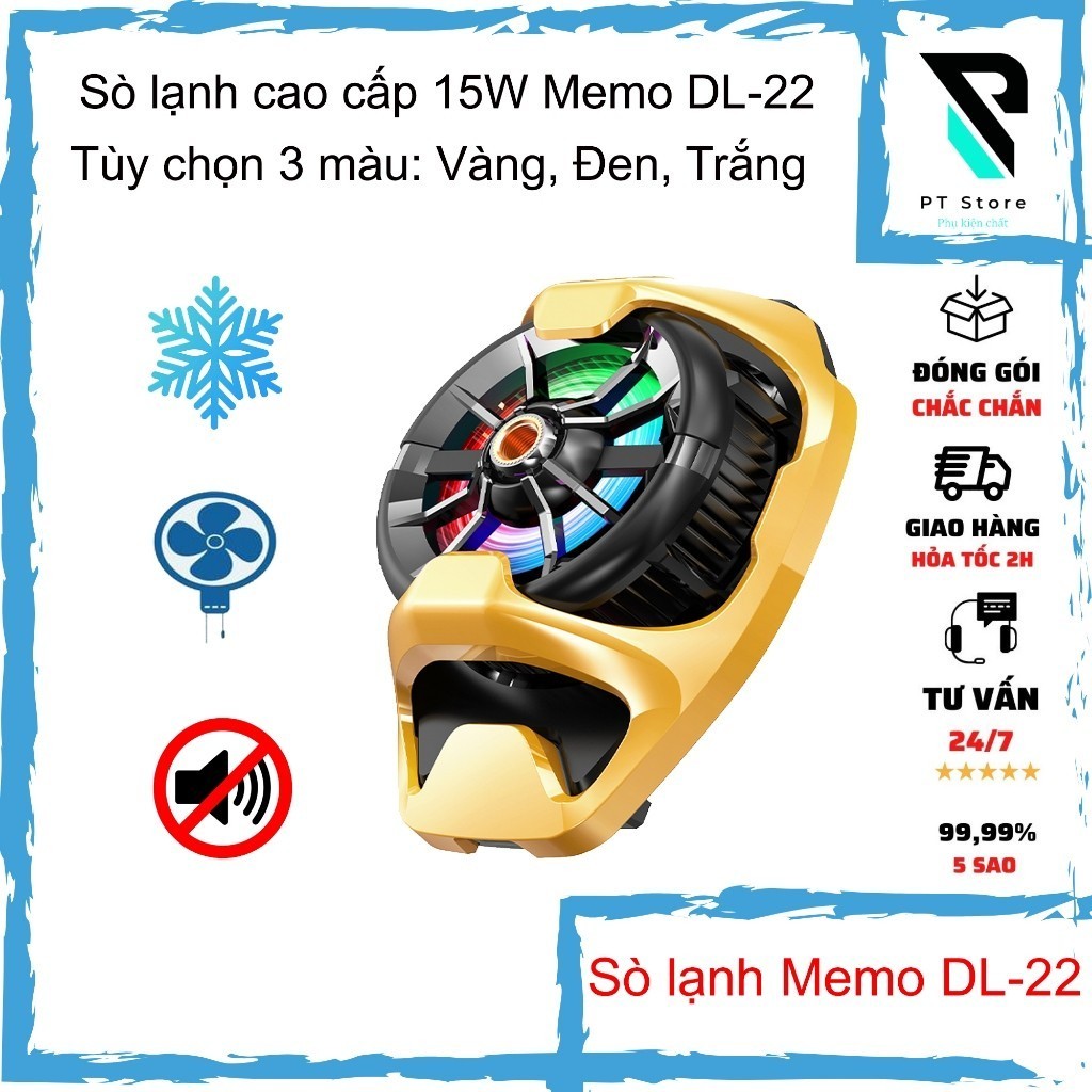 ♞Memo DL-22 高端扇貝散熱器風扇 - 功率 15W - 快速散熱 - 支持三腳架 LiveStream | 蝦皮購物