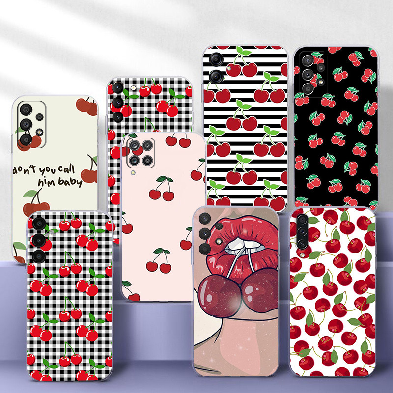 SAMSUNG 櫻桃軟透明手機殼三星A5 A6 Plus A7 A8 A9 M31 M51 M23 M33 M52 M5 | 蝦皮購物