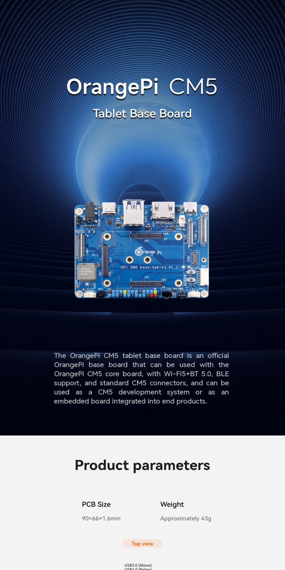 Orange PI CM5 平板電腦底板帶板載 WiFi+BT BLE,M.2 M-Key NVME/SATA SSD | 蝦皮購物