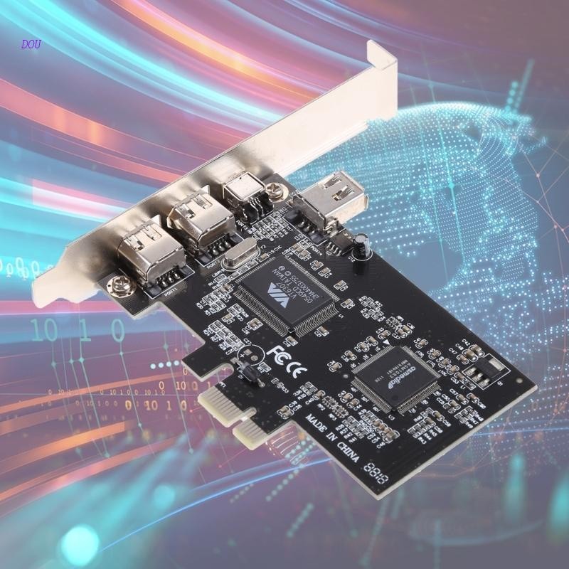 Dou 視頻採集擴展卡 PCIe 3x 1394A Firewire PCI 用於 Express 到 IEEE 139 | 蝦皮購物