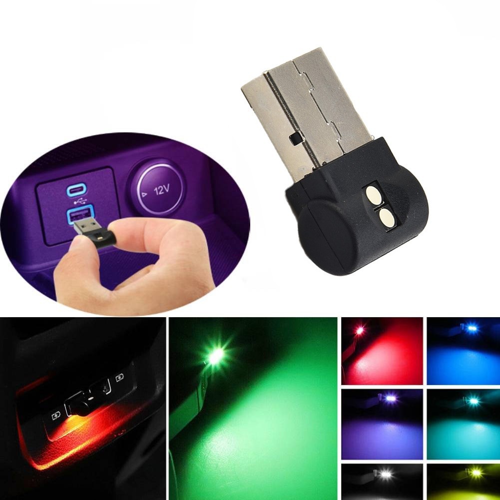 [KOMO] 1x USB RGB LED 汽車內飾燈觸摸鍵霓虹氛圍燈 | 蝦皮購物