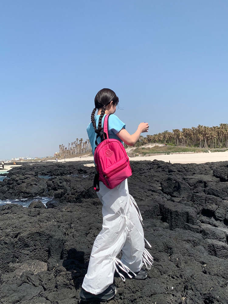 DayDay少女｜夏季新款！韓國ins 原宿戶外運動city機能尼龍抽繩抽繩長褲 清涼休閒褲 女生長褲 | 蝦皮購物