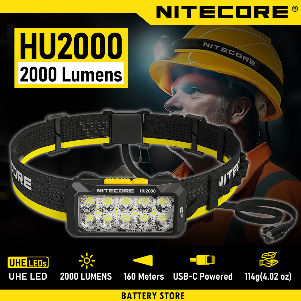 Nitecore HU2000 頭燈 NiteLab UHE 手電筒 LED 2000 流明手電筒尋光高輸出分體式工作頭 | 蝦皮購物