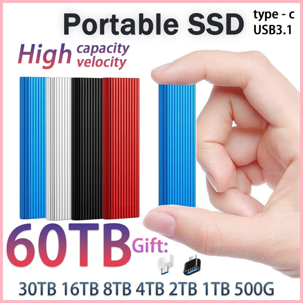 ♘ 迷你移動固態硬碟 SSD 16TB 8T 1t 2t 4T 波紋移動硬碟 | 蝦皮購物