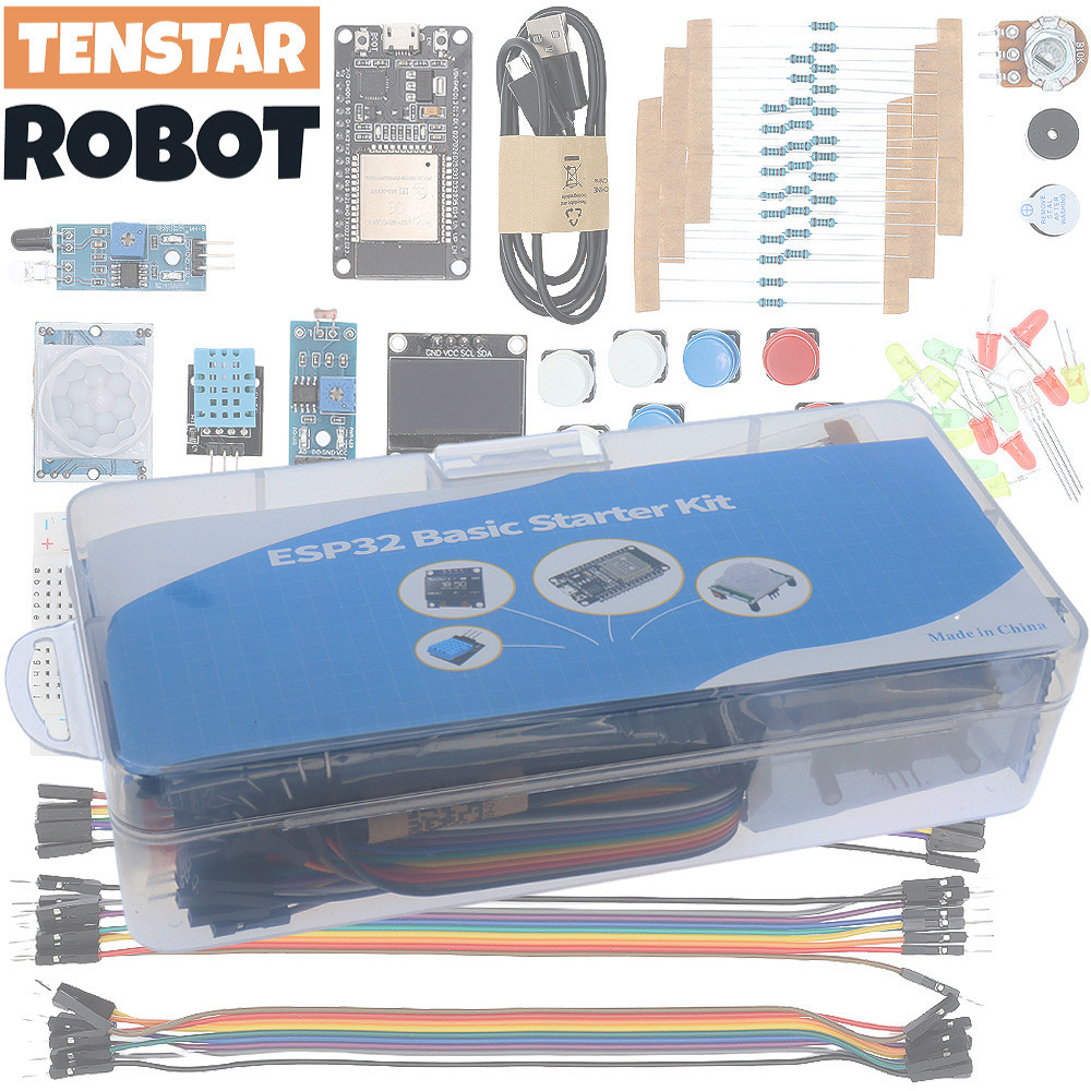♞用於 Arduino 項目學習套件的 Esp32 Esp 32s Wifi 開發板的基本入門套件帶教程 Esp32 蝦皮購物