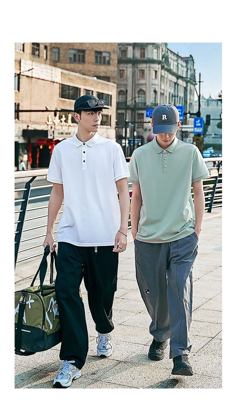 POLO衫上衣 男士POLO衫 可訂製 商務 4S店賓士汽車logo夏季美式純棉翻領印花緊身重磅t恤男T恤 | 蝦皮購物