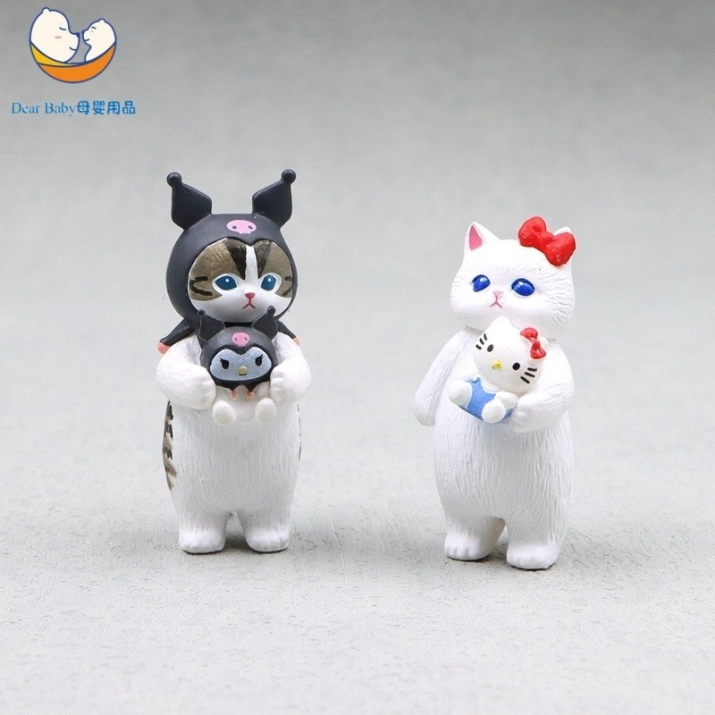 【Dear Baby母嬰用品】 現貨 6款整套 卡通動漫 鯊魚貓 角色扮演 玉桂狗庫洛米美樂蒂凱蒂貓佈丁狗漢頓Q版公仔人 | 蝦皮購物