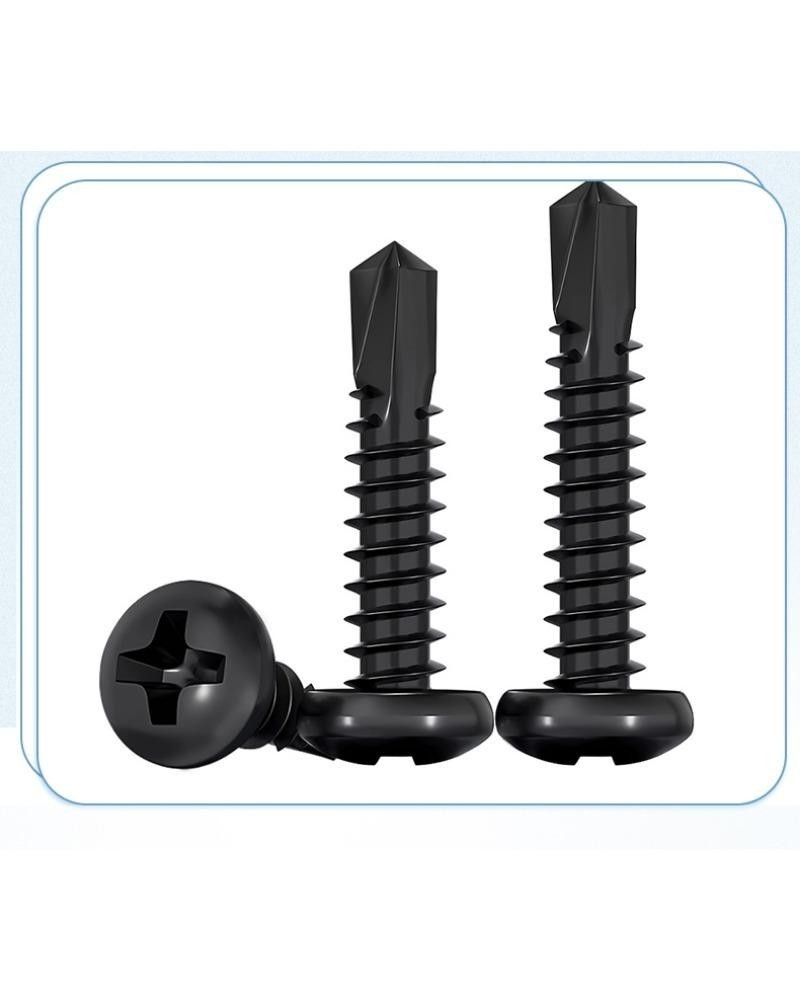 【XNY】410不鏽鋼十字圓頭帶墊鑽尾螺絲鍍鋅大扁頭自攻自鑽燕尾螺釘M4.2M4.8 | 蝦皮購物