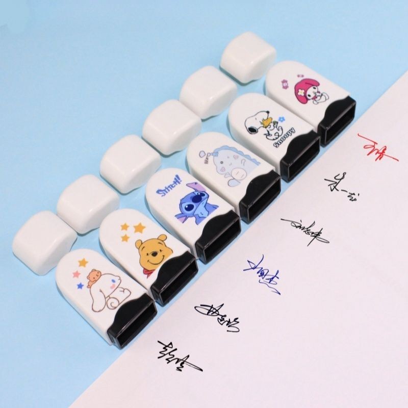 【Ang 24h出貨】 簽名印章手寫設計名字銀行醫院辦公章學生兒童防水不掉色印油 | 蝦皮購物