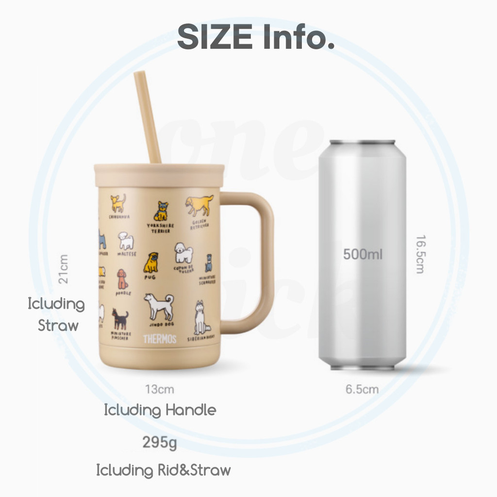 Thermos x Zero Per Zero 緊湊型吸管狗詞典杯不倒翁 600ml 絕緣旅行便攜可重複使用防漏環保 | 蝦皮購物