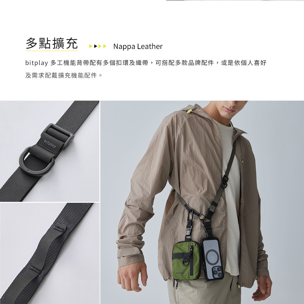 福利品｜【bitplay】Multi-Use Strap 多工機能背帶(含掛繩通用墊片）-暗夜黑-B級 | 蝦皮購物