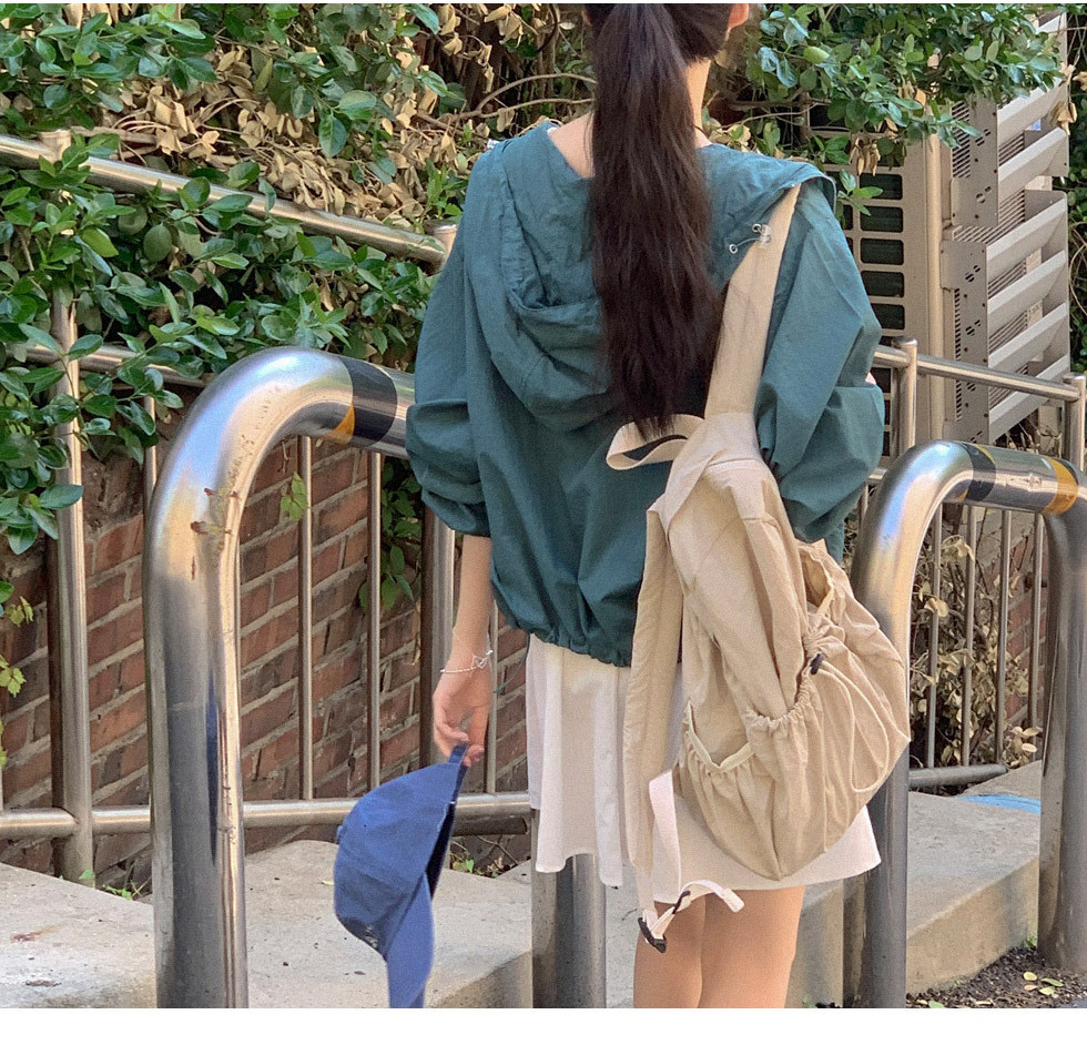 Codibook｜韓國 ifyou 絨棉質平領鬆身連帽風衣外套[預購]拉鍊外套 女裝 | 蝦皮購物