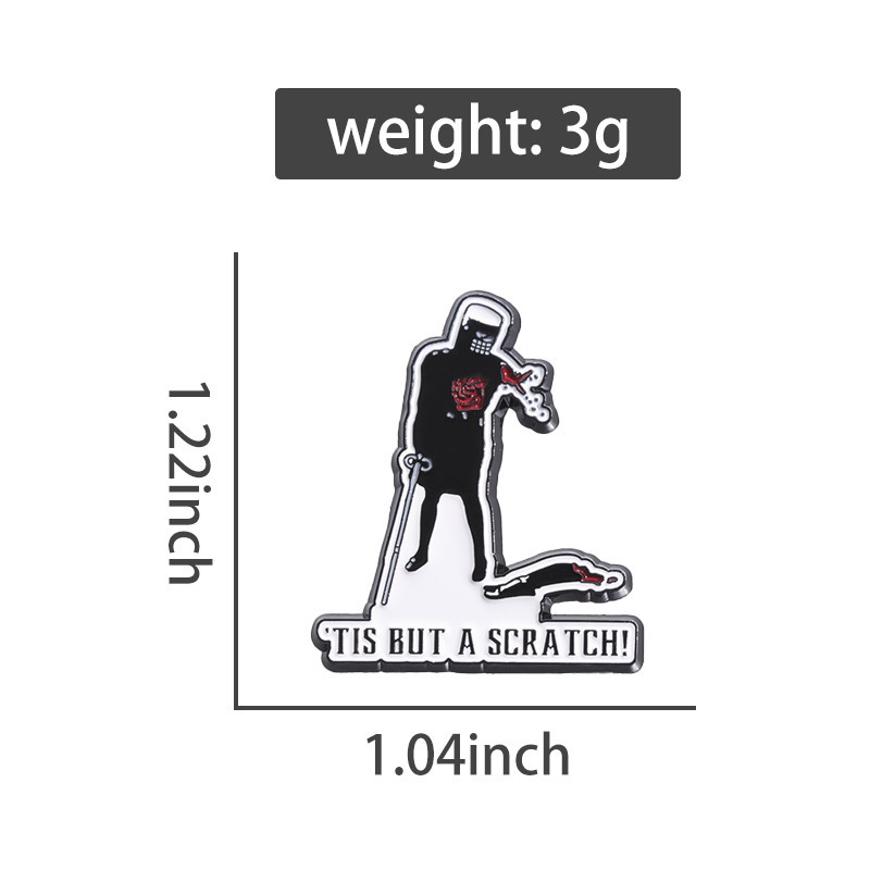 Tis But A Scratch 胸針 Monty Python 別針黑騎士惡棍別針徽章金屬胸針首飾配件禮品 | 蝦皮購物