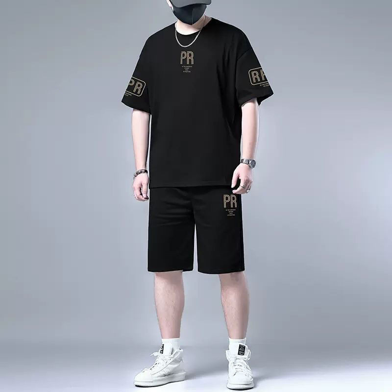 【2-7XL】300斤 大碼短袖男T恤夏季冰絲男士加肥加大胖子男裝男款運動短褲套裝夏大尺碼上衣大尺碼短袖寬鬆 大尺碼套裝 | 蝦皮購物