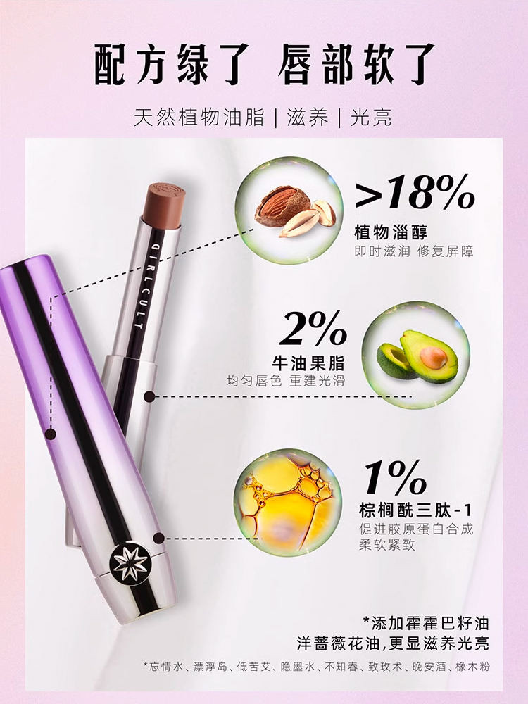 Girlcult潤脣膏不知春骨茶漬烏托邦口紅保溼滋潤漂浮島護脣油 | 蝦皮購物