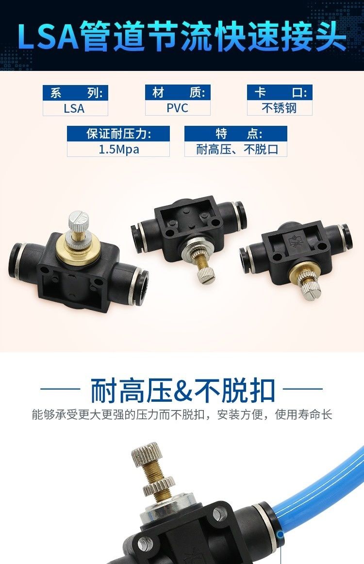 『精選賣場配件』氣動接頭 氣管節流閥 LSA4 LSA6 LSA8 LSA10 LSA12 快速接頭 氣動配件 氣動元件 | 蝦皮購物