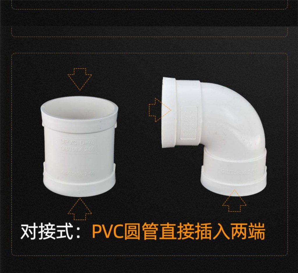 【購滿99出貨】藏龍PVC短管直徑50/75PVC內接管加高pvc管給水管道下水管配件接頭811 | 蝦皮購物