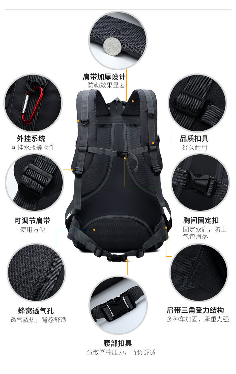 50L 65L 85L攻頂包 防潑水 大容量雙肩行李包男 旅遊背包女 旅行戶外登山包 | 蝦皮購物