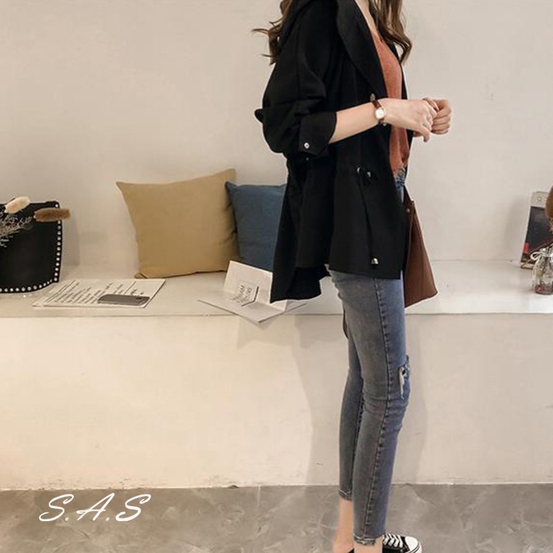 【大碼OK啦 M~L】寬鬆連帽抽繩風衣外套 女外套 長袖外套 外套風衣 夾克 休閒風 女上衣【2370C】 | 蝦皮購物