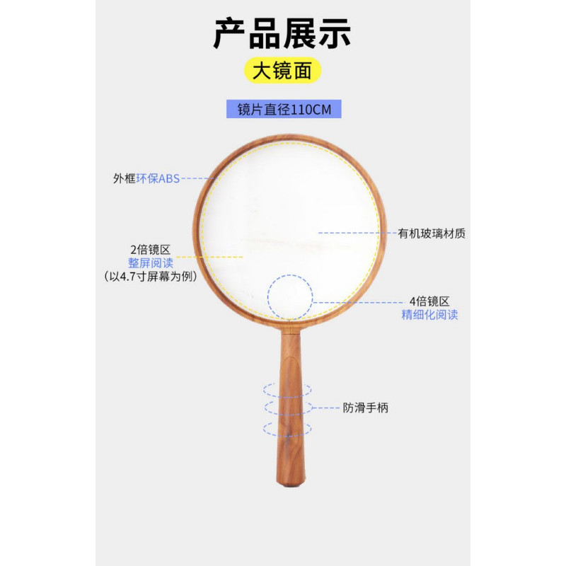 🔥台灣出貨🔥 PUROO普徠光學放大鏡高清高倍老人閱讀科學兒童學生用字型擴大鏡 | 蝦皮購物