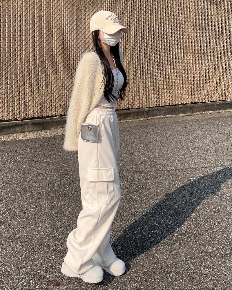 Codibook｜韓國 JASMINBELL 鬆緊燈芯絨兩穿寬版工作褲[預購]長褲 運動褲 女裝 | 蝦皮購物