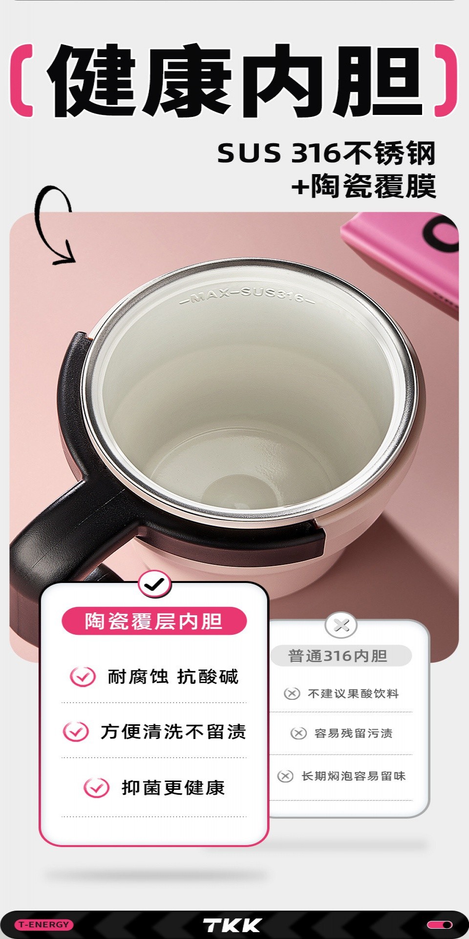 台灣出貨 TKK 冰霸杯 保溫杯 自帶杯 不銹鋼杯 TKK大容量網紅輕奢冰霸杯 一鍵彈蓋雙飲嘴食品級316不銹鋼保溫杯 | 蝦皮購物