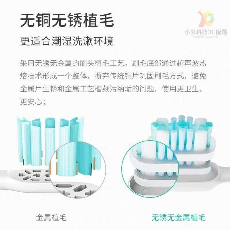 台灣出貨 熱賣 適配小米米傢電動牙刷頭 T301/T302米傢mes605/608軟毛替換刷頭 替換牙刷頭 | 蝦皮購物