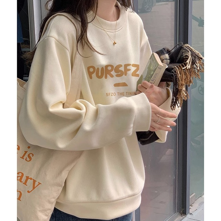 秋季 女裝 長袖衛衣 大學t 韓國上衣 衛衣女 長袖上衣 ins 風 長袖大學t oversize 美式衛衣 寬鬆大尺碼 | 蝦皮購物