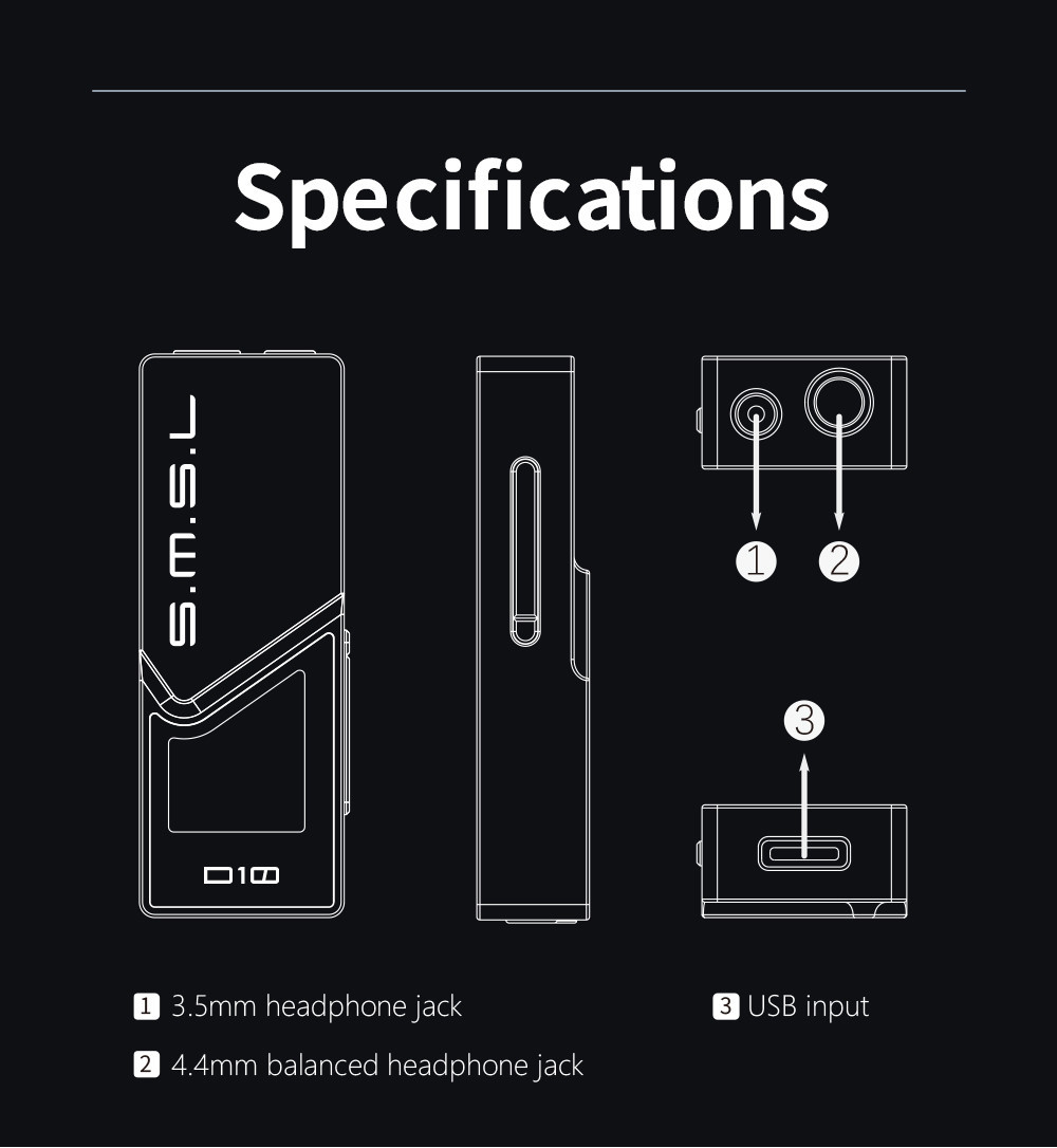 Smsl D10 DSD256 32Bit/384kHz 3.5mm/4.4mm 耳機輸出 | 蝦皮購物