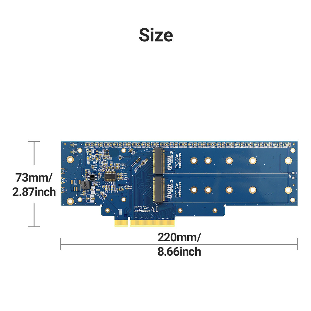 雙 NVMe PCIe 適配器,JEYI M.2 NVMe SSD 轉 PCI-e 4.0 x8/x16 卡支持 M.2 | 蝦皮購物