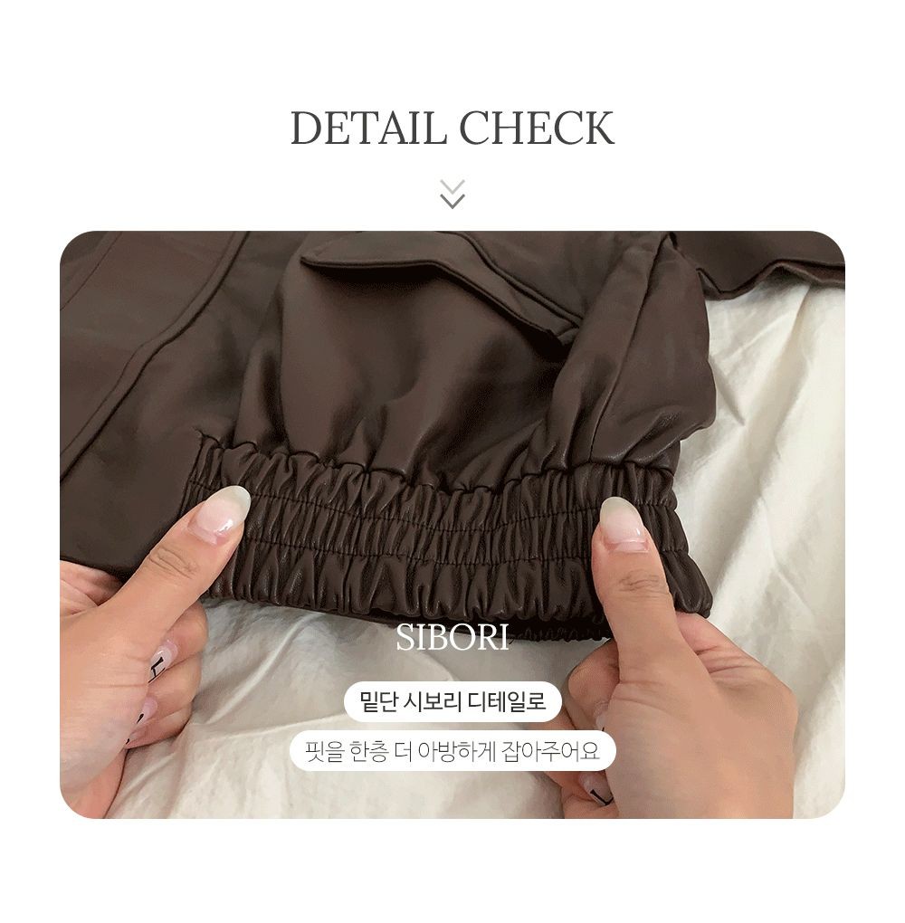 Codibook｜韓國 thepink 寬鬆肩線皮革襯衫領車線拉鍊外套[預購]拉鍊外套 皮革外套 女裝 | 蝦皮購物