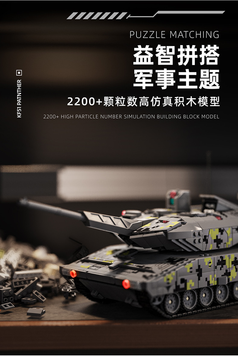 【積木零件小倉庫】現貨～12GO 96001 現代系列-四代坦克 德國黑豹KF15 可升級動態版 /兼容樂高 | 蝦皮購物