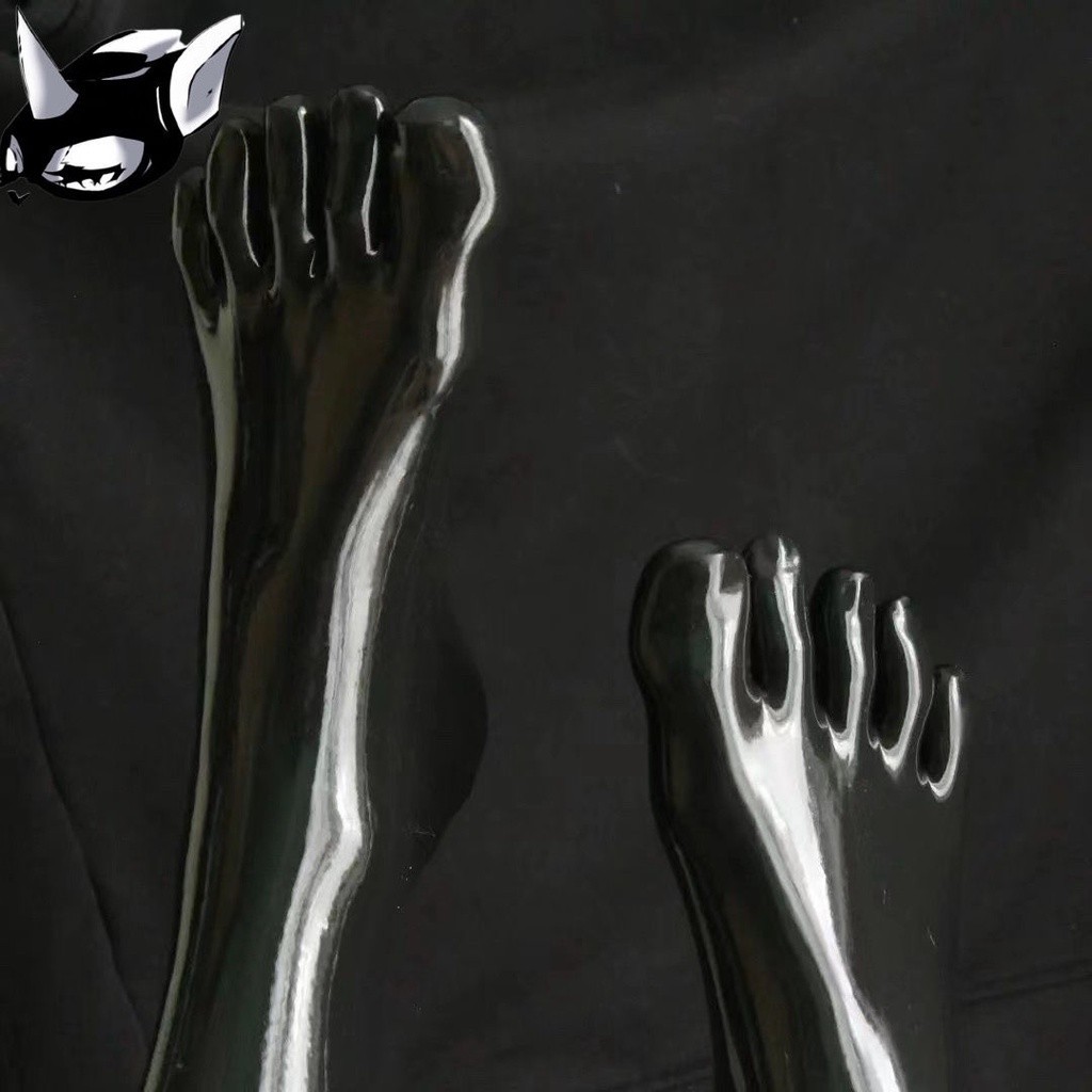 365Days-Rubber獨角防化貓工坊乳膠五指襪短襪分指黑色性感襪乳膠衣laetx | 蝦皮購物