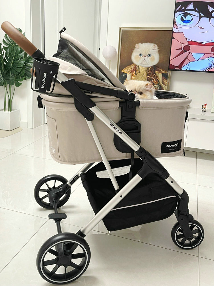BebeRoad T6中型寵物推車狗狗手推貓犬外出輕便鋁合金車身加大包 | 蝦皮購物