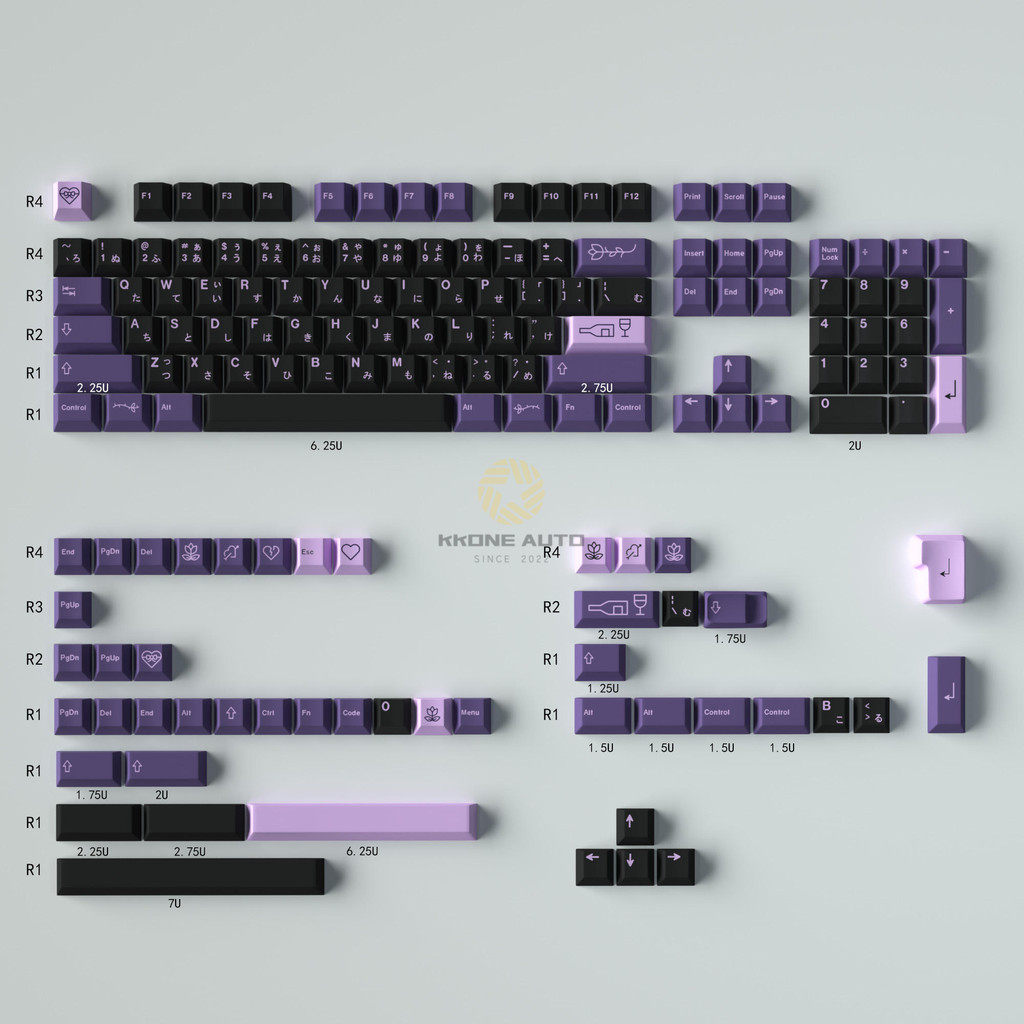 GMK First Love初戀日語鍵帽紫色原廠PBT熱昇華大全套機械鍵盤帽 | 蝦皮購物