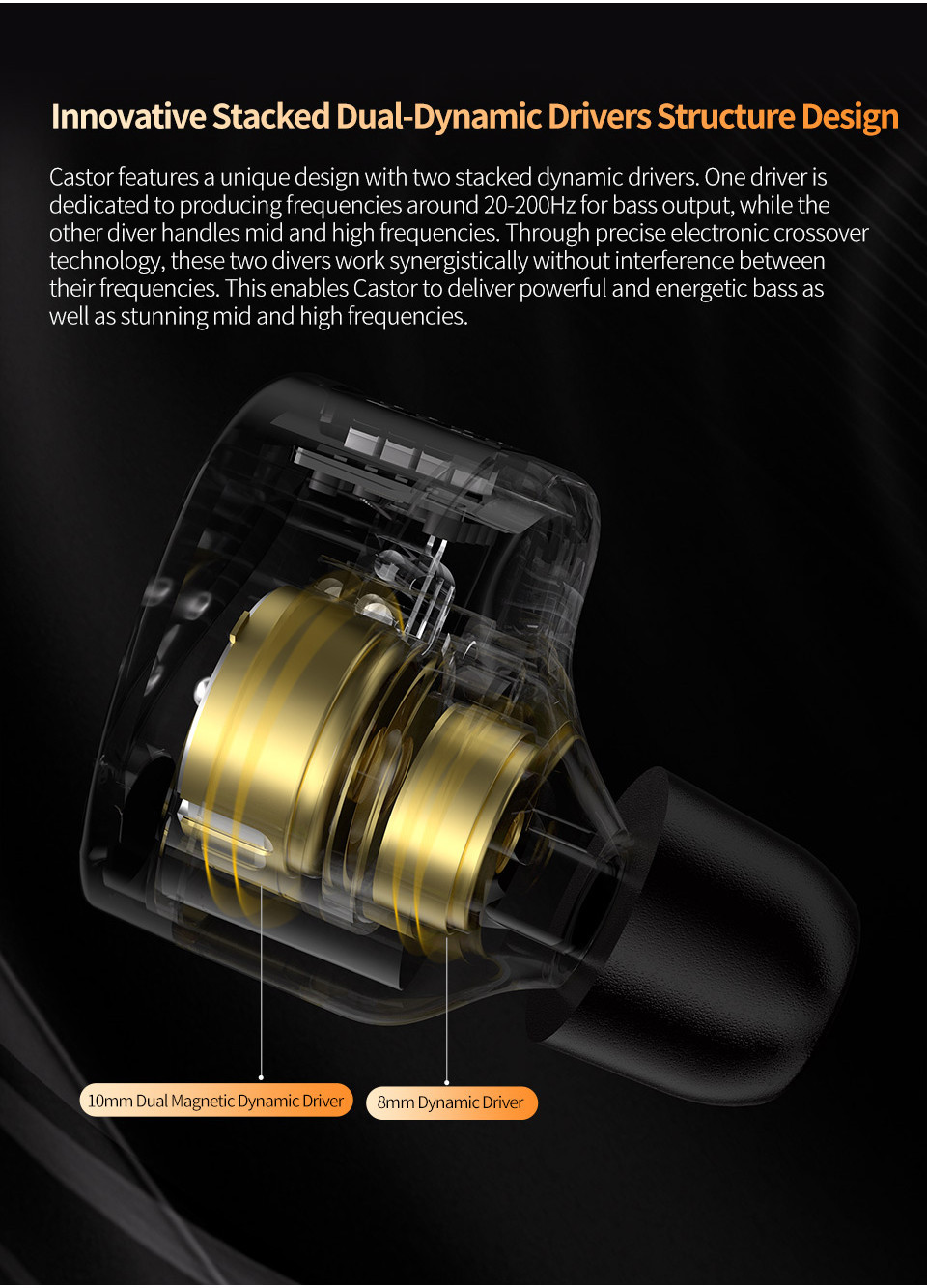 Kz Caster 耳機入耳式 HiFi 2 高品質動態降噪可調平衡電樞監聽耳機 | 蝦皮購物