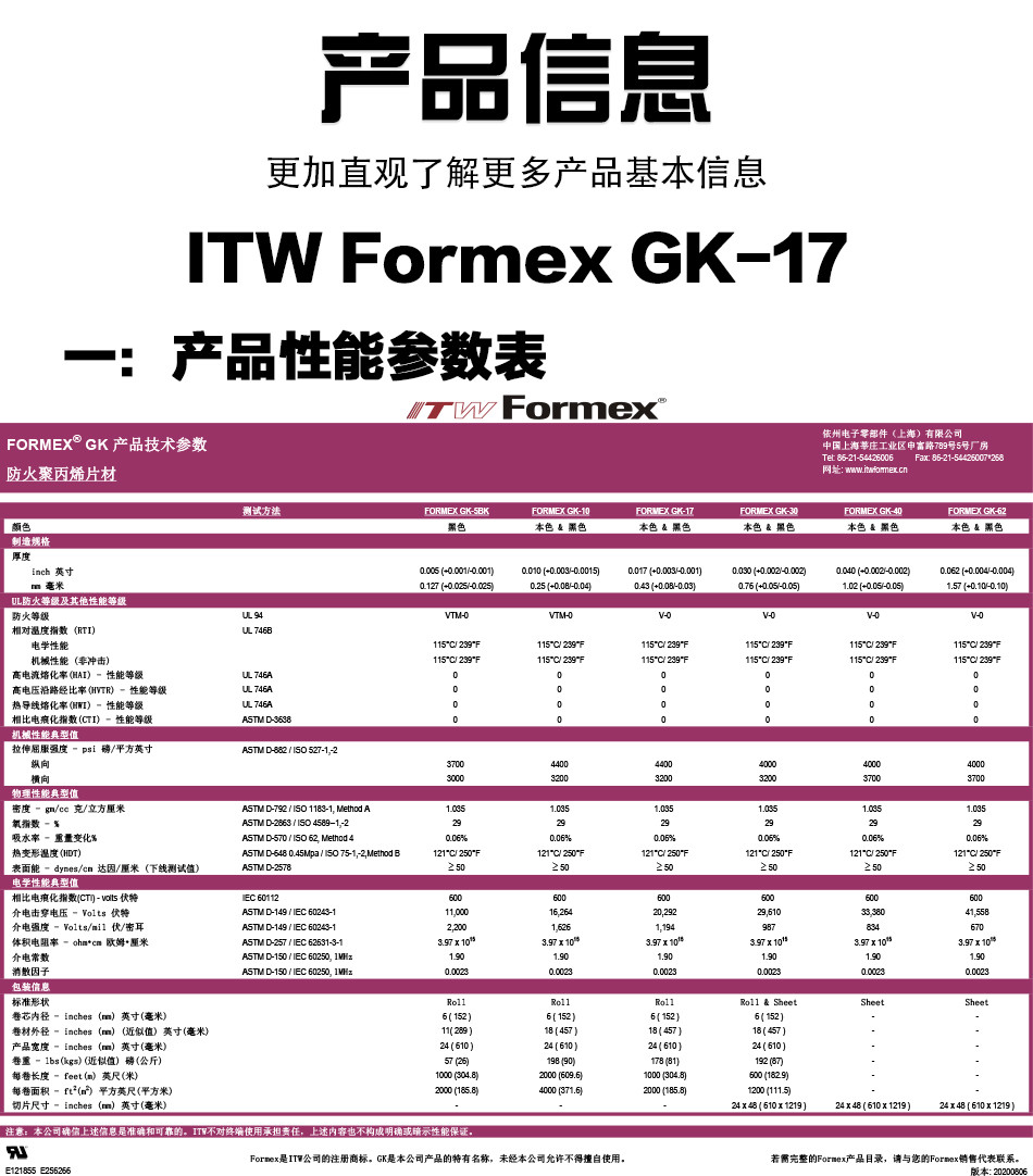 【可開發票】ITW Formex GK-17絕緣片 94V0級防火 阻燃聚丙烯 電子電氣 PP絕緣材料 | 蝦皮購物