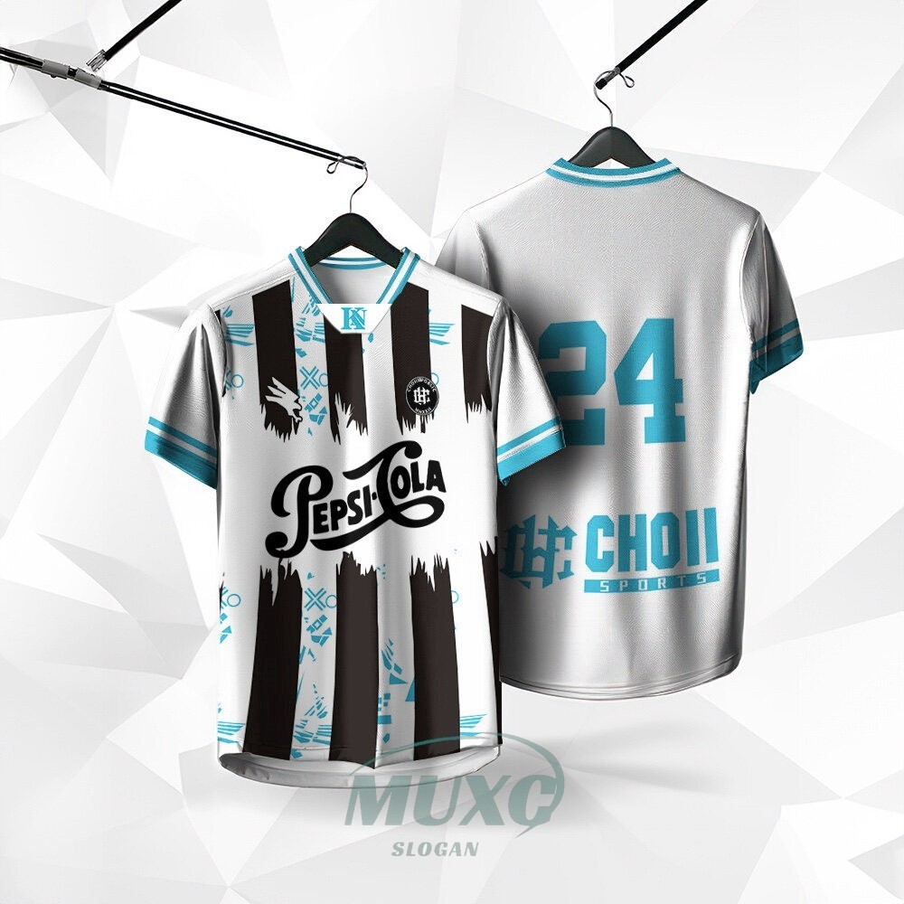 Choii Design 球衣 Bola 五人制足球球衣 baju lelaki 球隊戶外運動球衣復古三維短袖病毒球衣 | 蝦皮購物