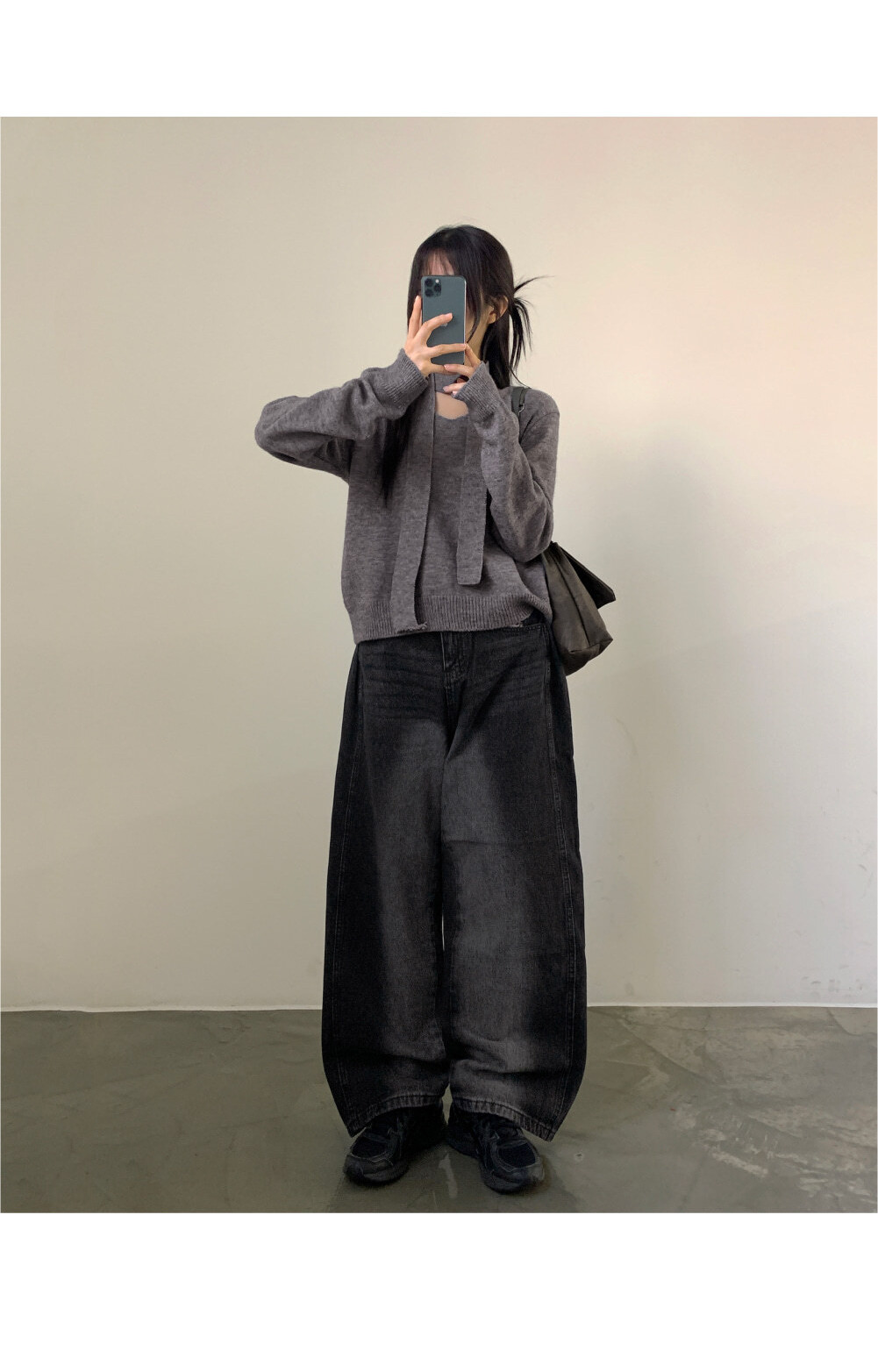 Codibook｜韓國 ondeed 復古灰色大理石紋麂皮金屬logo肩背包[預購]肩背包 女裝 | 蝦皮購物