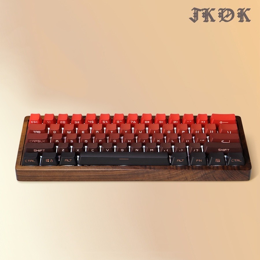 JKDK】鴻運當頭 PBT鍵帽字體透光 OEM高度 紅黑漸變色鍵帽 機械鍵盤鍵帽 | 蝦皮購物