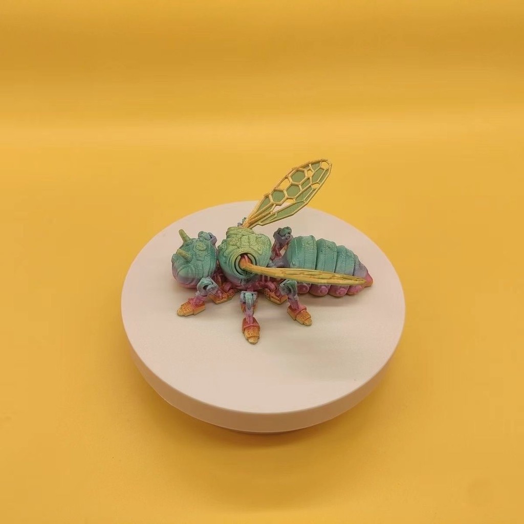 [Meow.Sensei]3D打印賽博機械蜜蜂全身關節可動造型自由擺動創意擺件解壓玩具 | 蝦皮購物