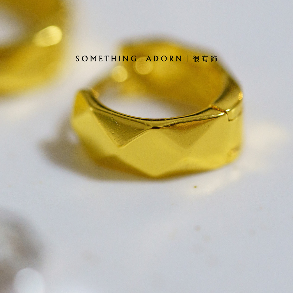 【SA｜很有飾】獨家 頂級訂製『菱格紋面圓扣』純銀耳扣 專櫃精品等級 鍍純黃金 全純銀 S925純銀-S072 | 蝦皮購物