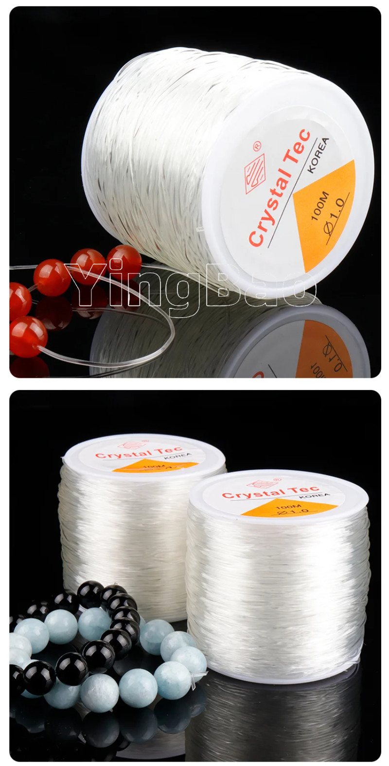 100m /roll 0.5-1mm 彈力繩,彈力手鍊繩水晶串珠繩,用於手鍊、串珠和珠寶製作 | 蝦皮購物