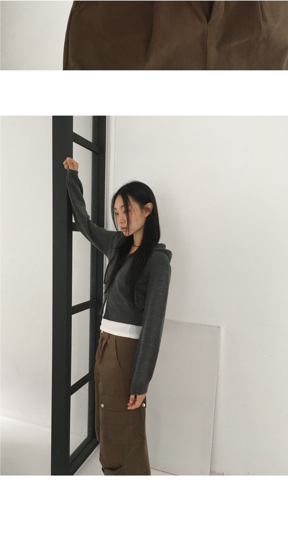 Codibook｜韓國 wonderwonder 雙面穿連帽剪裁針織拉鍊外套[預購]拉鍊外套 女裝 | 蝦皮購物