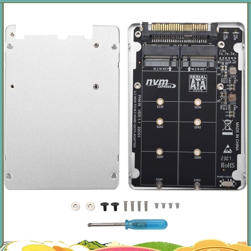 ♞M.2 SSD 到 U.2 適配器 2in1 M.2 NVMe 和 SATA-Bus NGFF SSD 到 PCI-E | 蝦皮購物