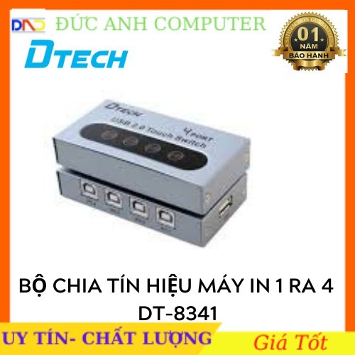 Dtech DT- 8341 1 至 4 打印機信號分配器 - 100% 正品, | 蝦皮購物