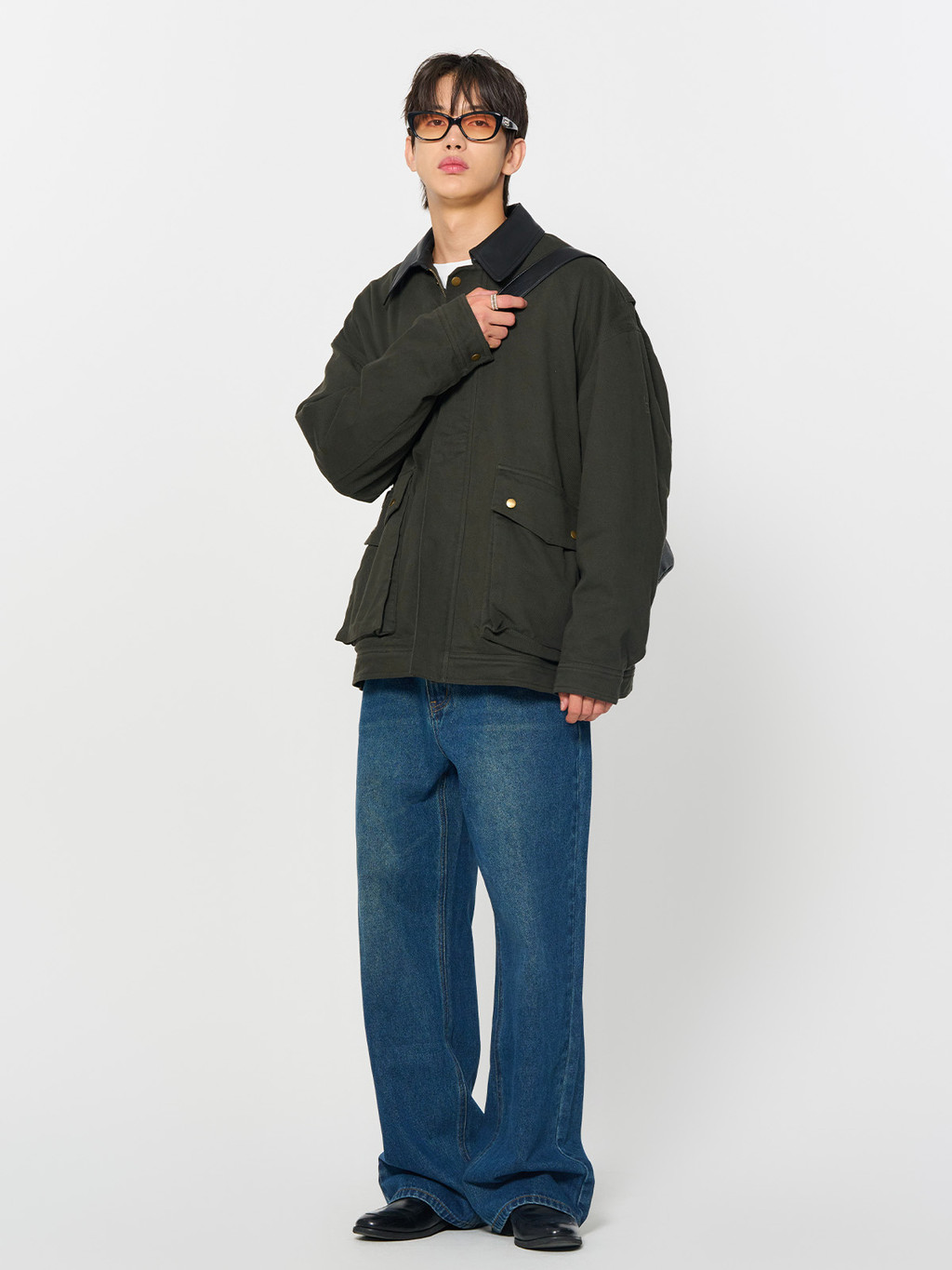 Codibook｜韓國 GENERAL IDEA 男裝打摺寬鬆牛仔長褲[預購]牛仔褲 女裝 | 蝦皮購物